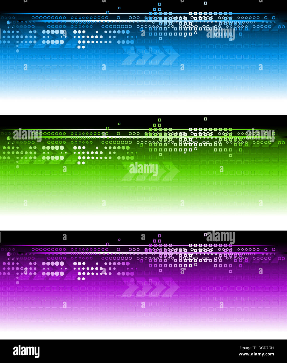 Set of vector technical banners. Eps 10 Stock Photo - Alamy