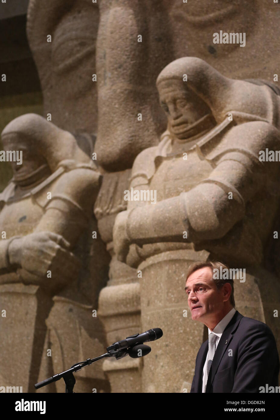 Leipzig, Germany. 18th Oct, 2013. Mayor of Leipzig Burkhard Jung speaks ...