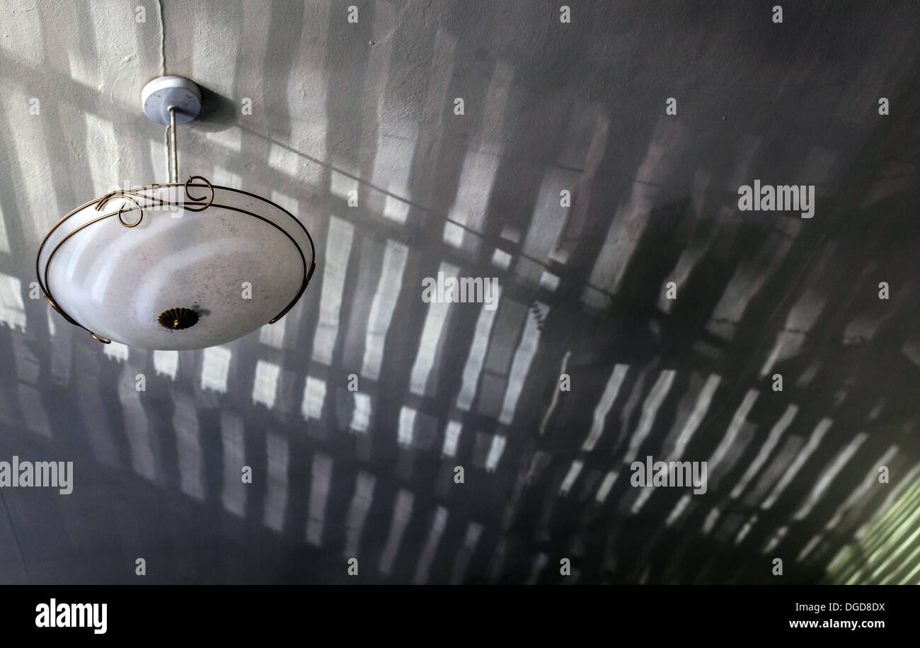 Patterned shadows projected on a ceiling, UK Stock Photo - Alamy