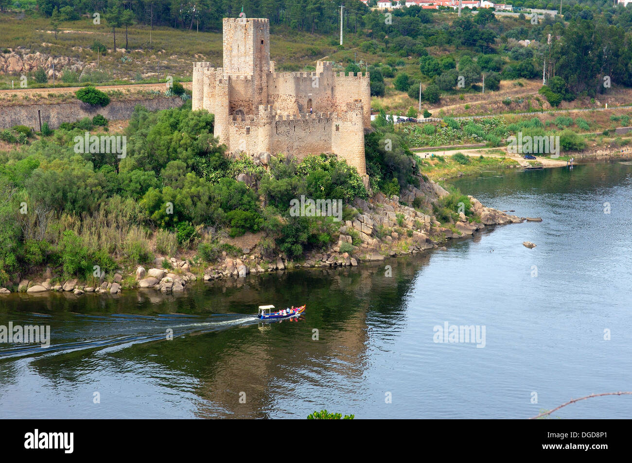 Almourol, Templar Castle and River Tejo, Ribatejo District , Near Tomar ...