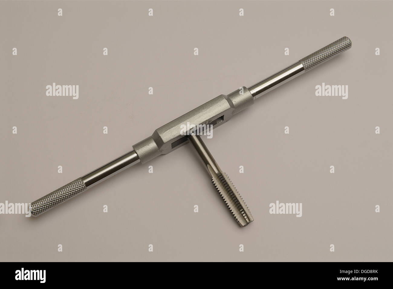 Metric tap and wrench Stock Photo - Alamy