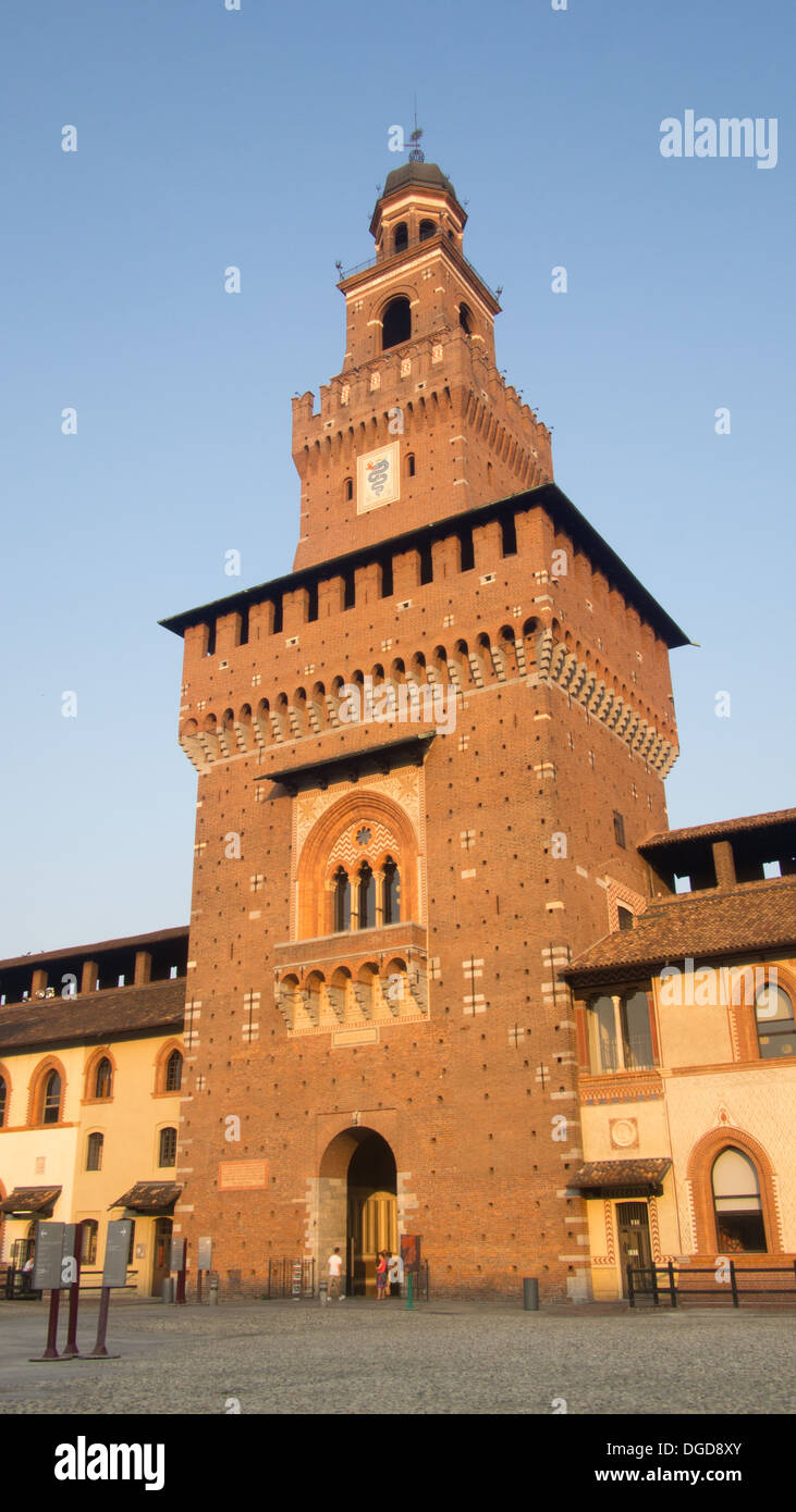 Inside sforza castle castello sforzesco hi-res stock photography and ...