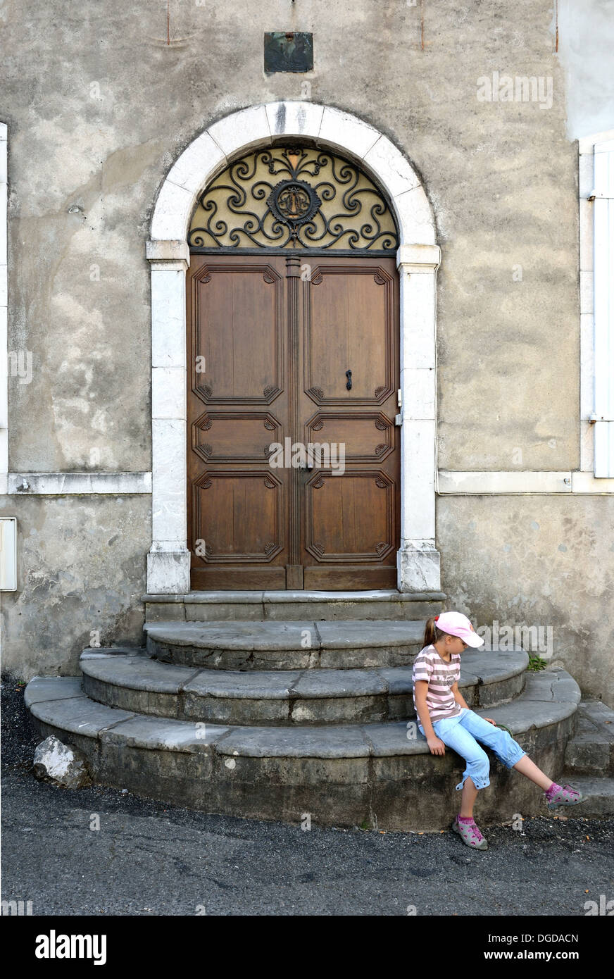 Girl stairs old house hi-res stock photography and images - Alamy
