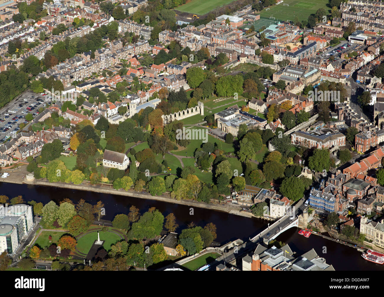 aerial view of The Yorkshire Museum in York Stock Photo - Alamy