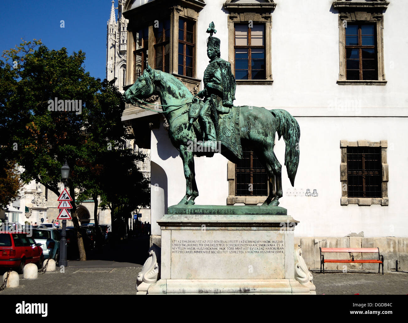 Andras Hadik statue 18th century Hungarian count in Varhegy Buda Castle ...