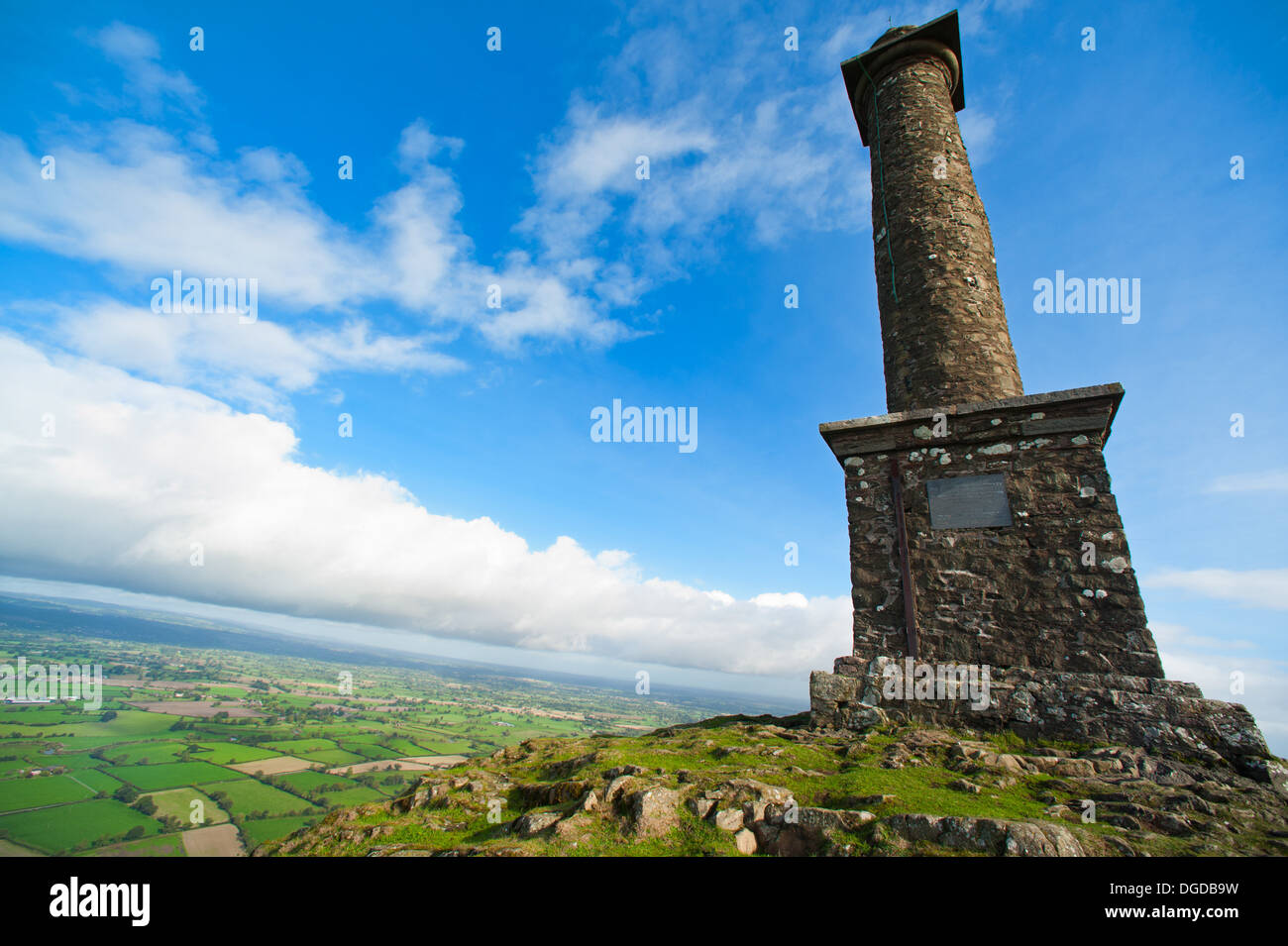 Rodney's Pillar, Breidden Hills, on the Shropshire-Powys border, UK ...