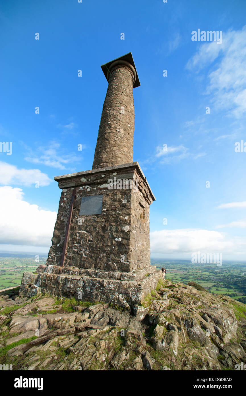 Rodney's Pillar, Breidden Hills, on the Shropshire-Powys border, UK ...