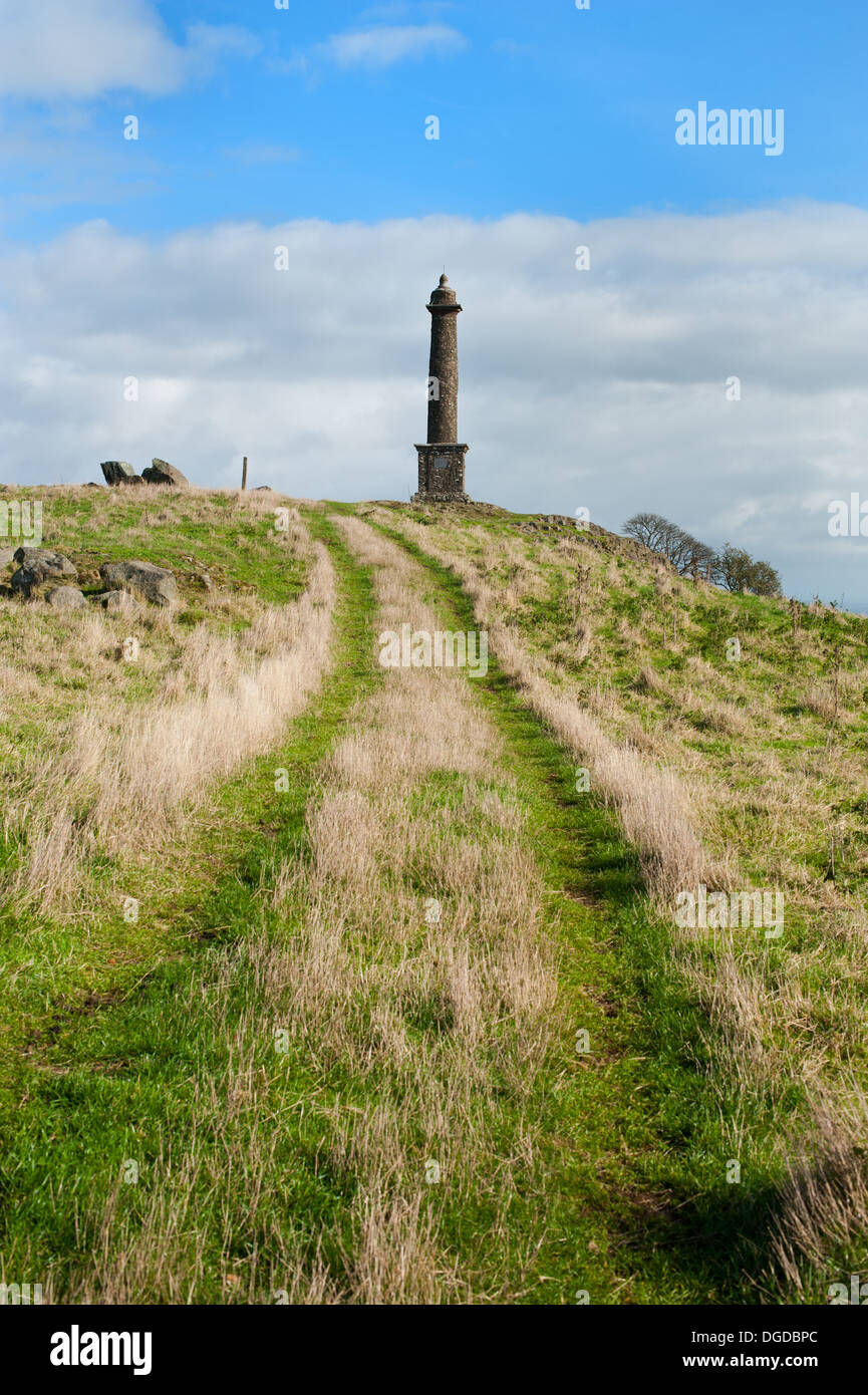 Rodney's Pillar, Breidden Hills, on the Shropshire-Powys border, UK ...