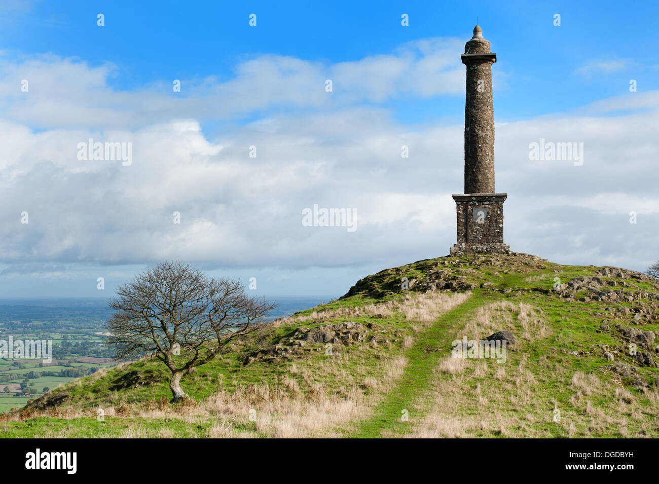 Rodney's Pillar, Breidden Hills, on the Shropshire-Powys border, UK ...