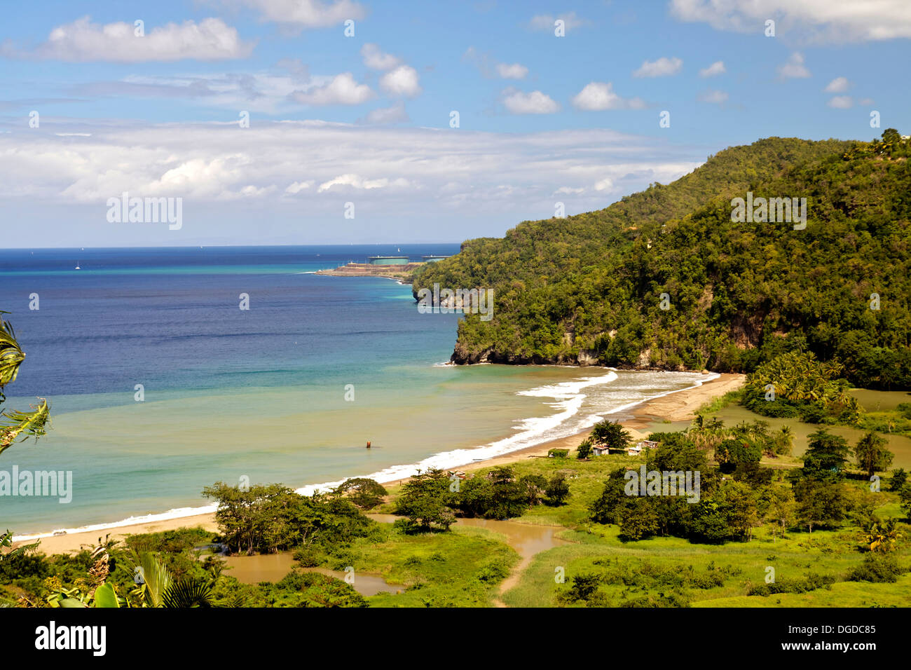 Landscape tropical beach in Carribean Stock Photo - Alamy
