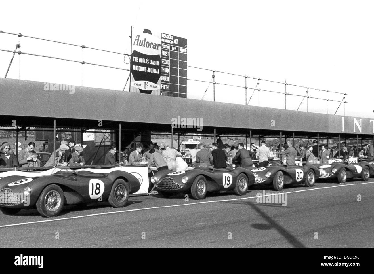 No 18 Aston Martin DB3S. No 19 Salvadori/Poore DB3S. No 20 Winner ...