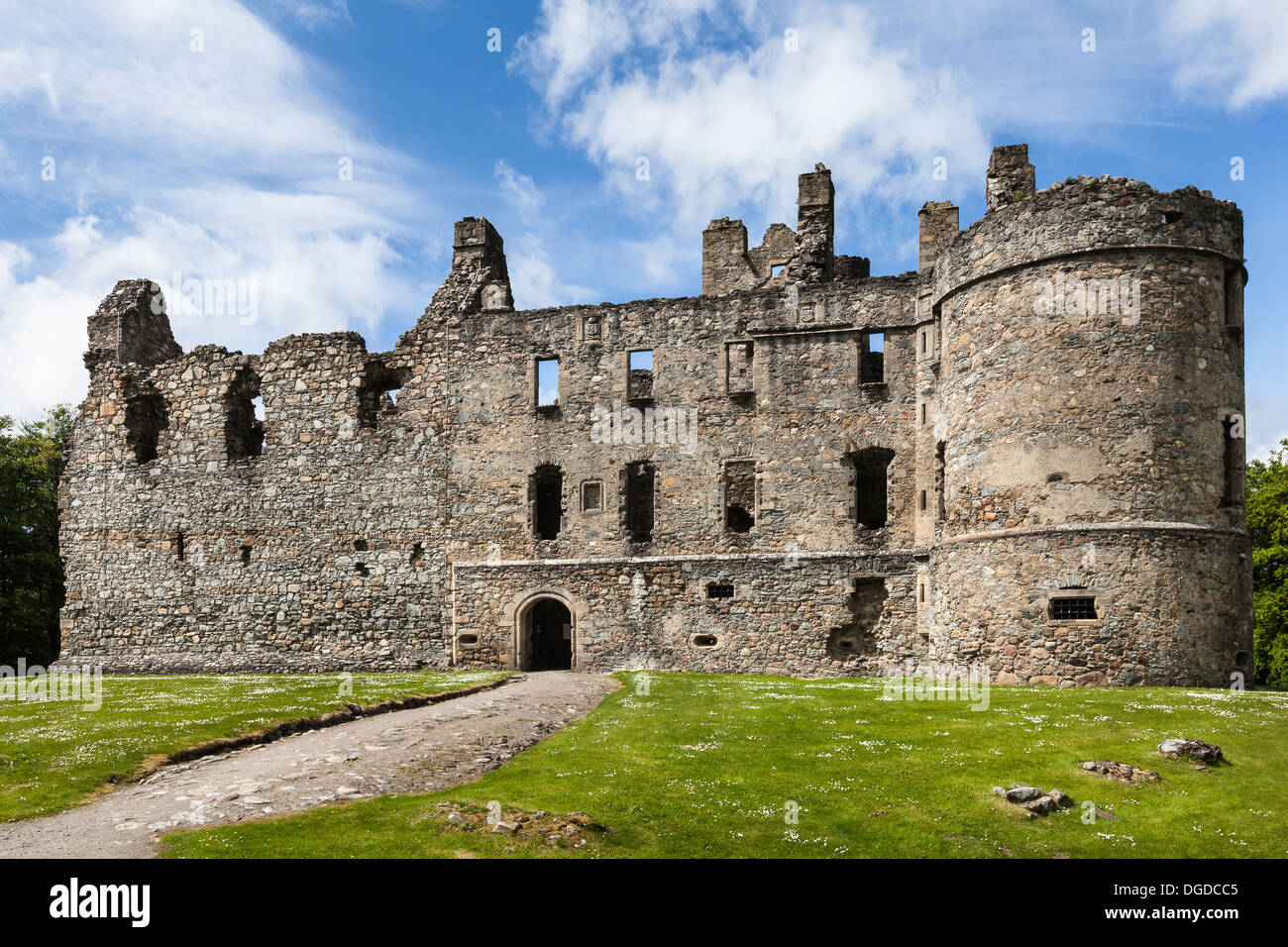 Balvenie Castle ruins at Dufftown in Moray, Scotland Stock Photo ...