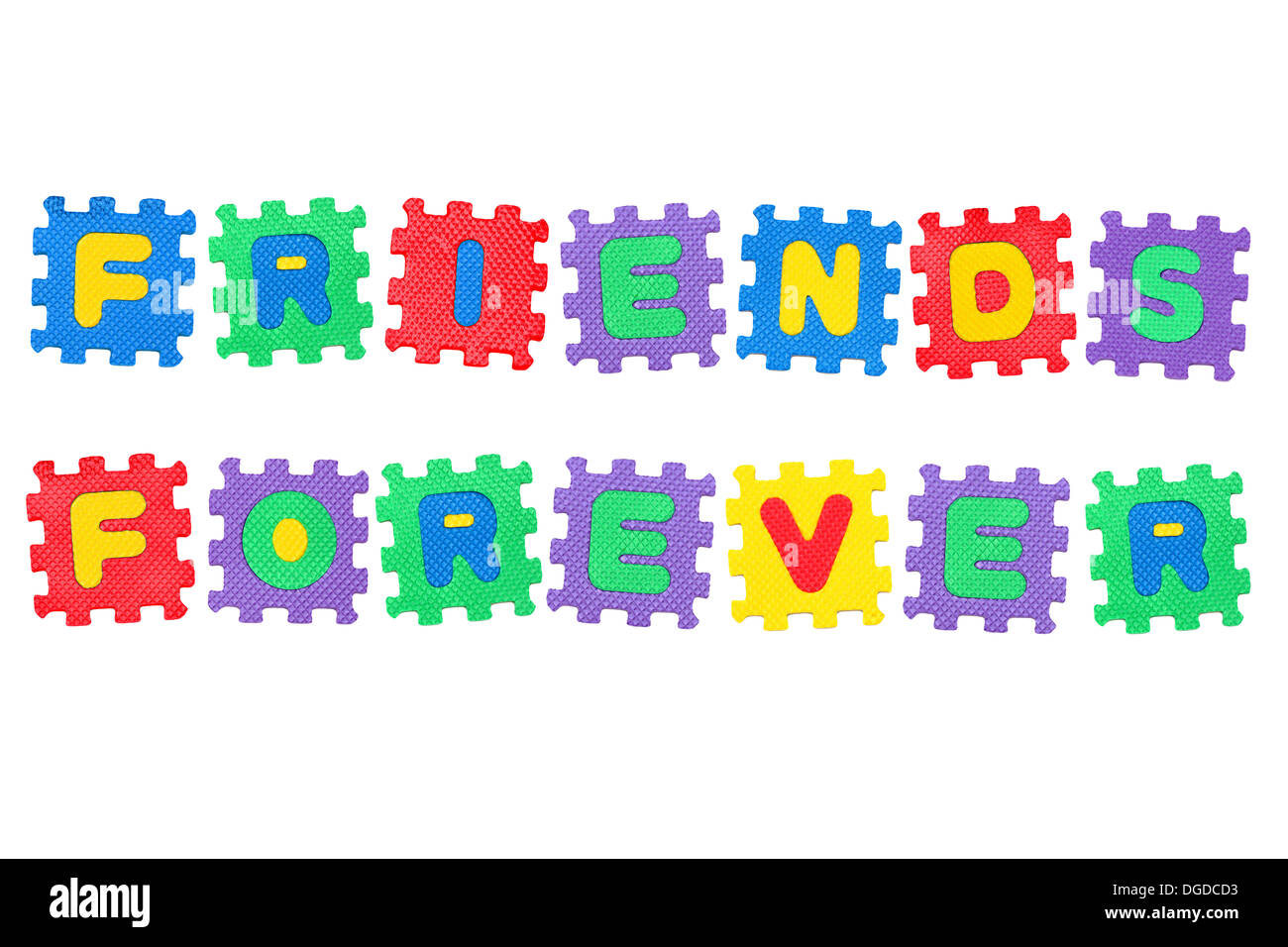 Message, Friends forever, from letters puzzle, isolated on white ...
