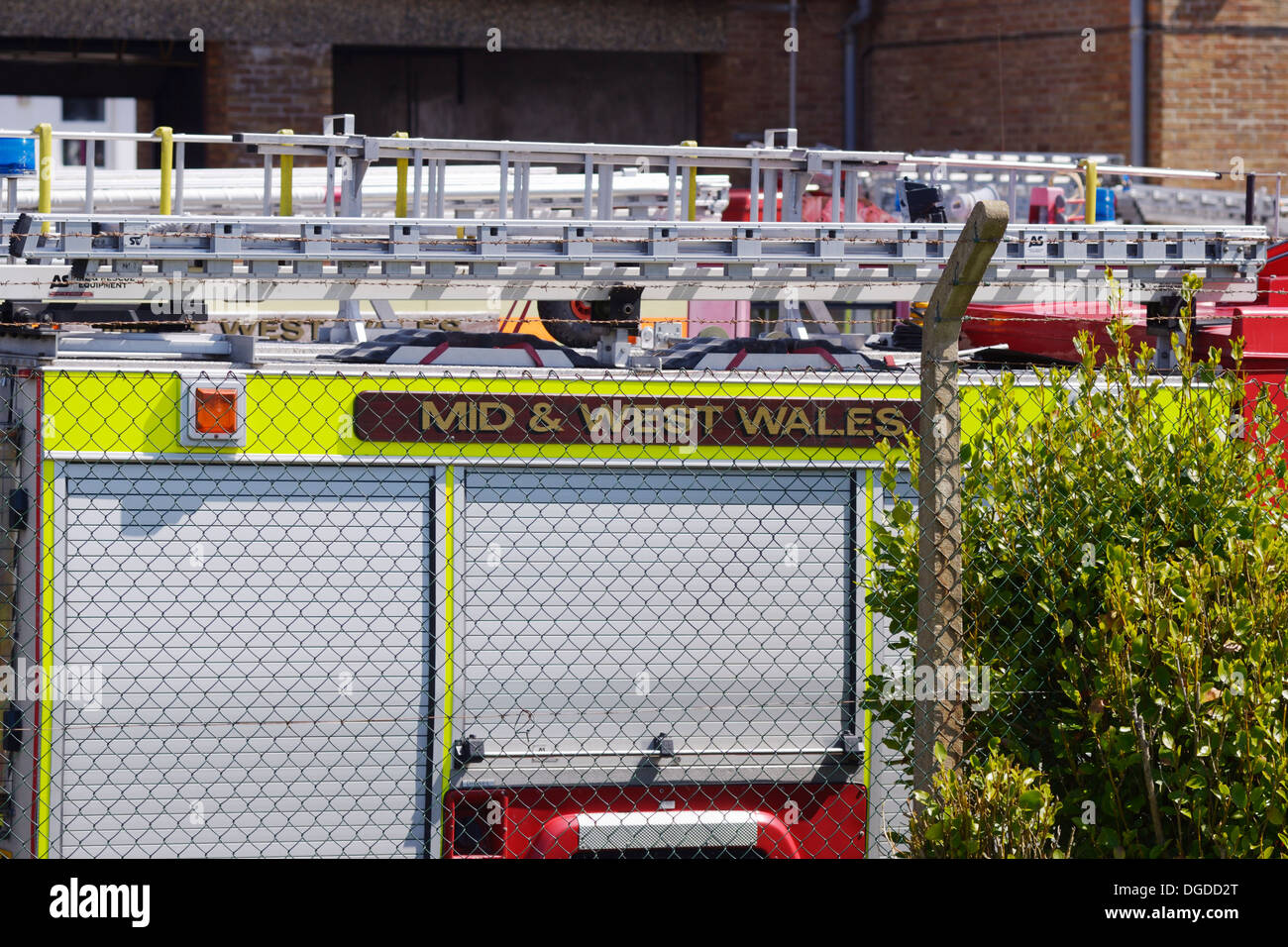 Fire engine outside Aberystwyth fire station, Wales, UK Stock Photo - Alamy