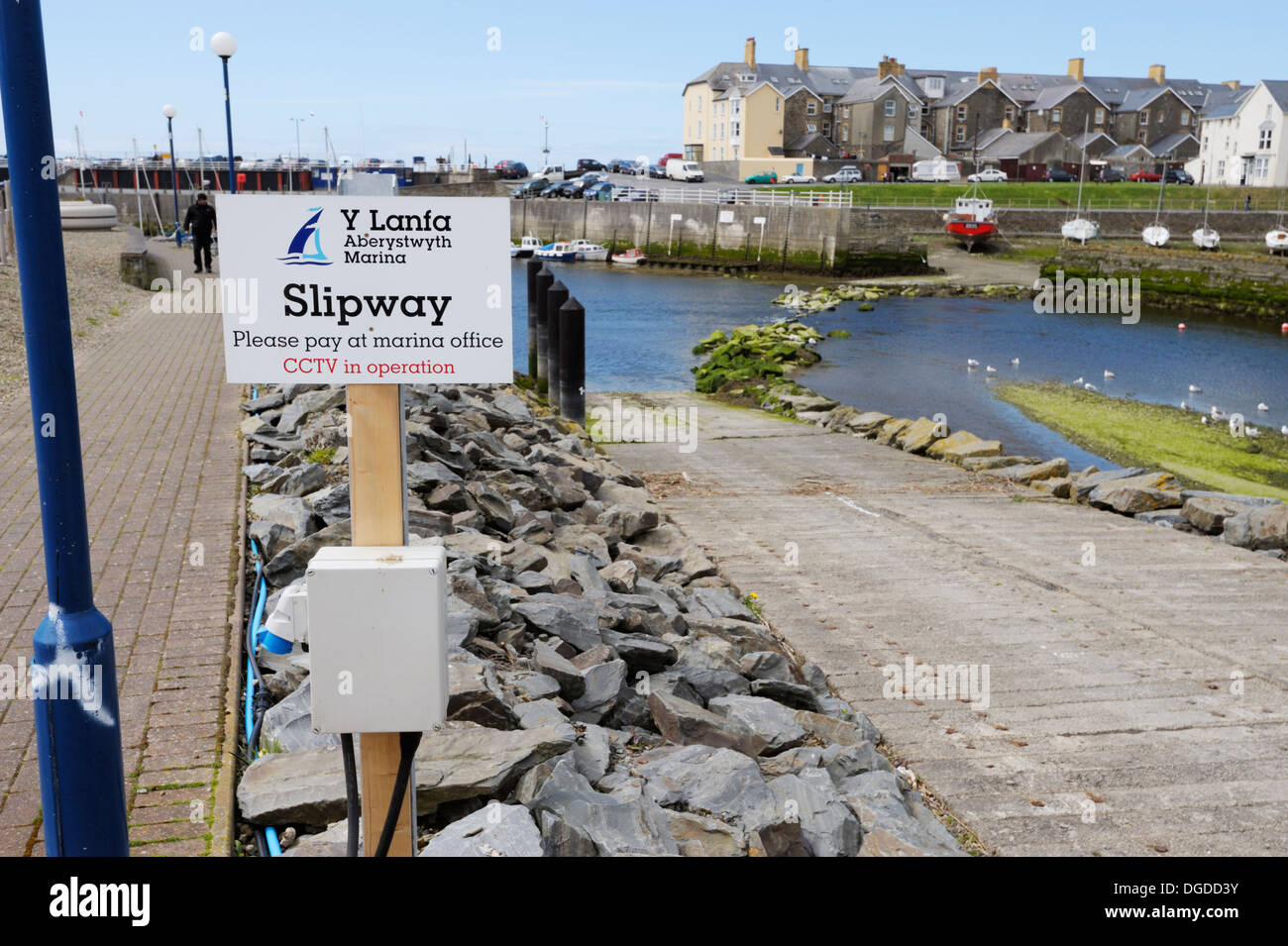 Private Slipway for launching boats at Aberystwyth marina, Wales, Uk ...
