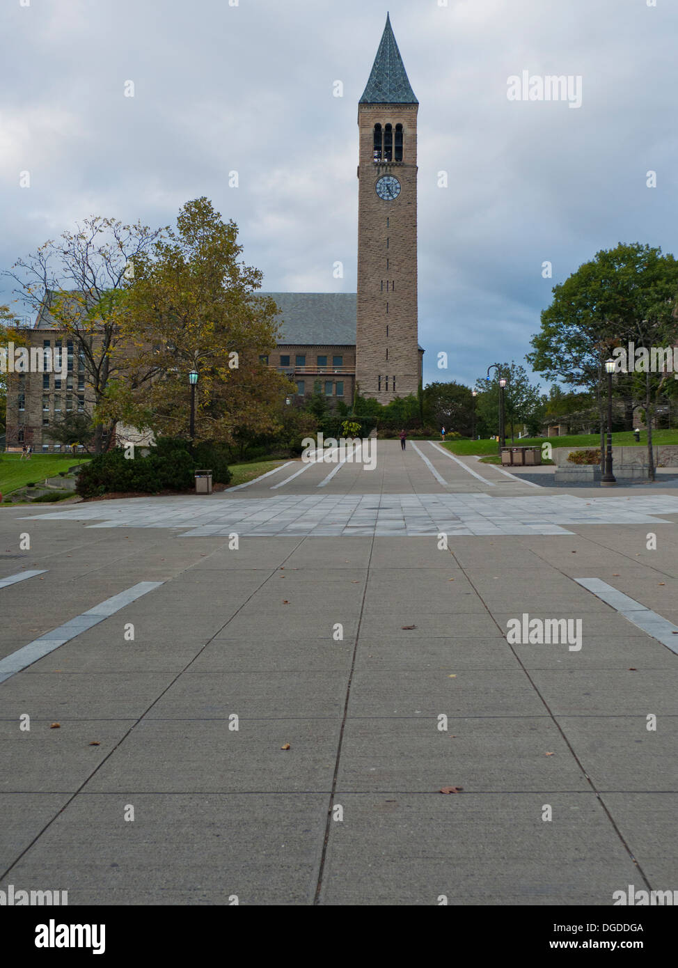 McGraw Tower aka Chimes Tower from the Mall at Cornell University in ...