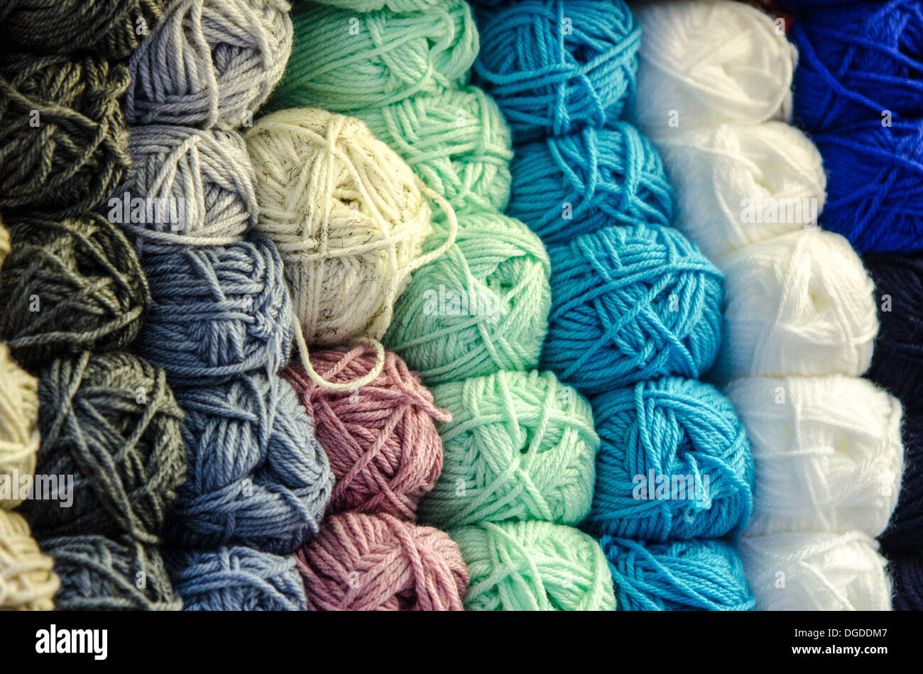 Balls of wool Stock Photo - Alamy