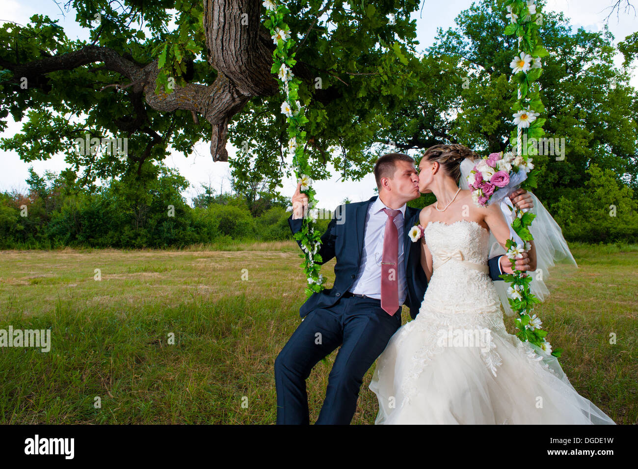 Groom and bride Stock Photo - Alamy
