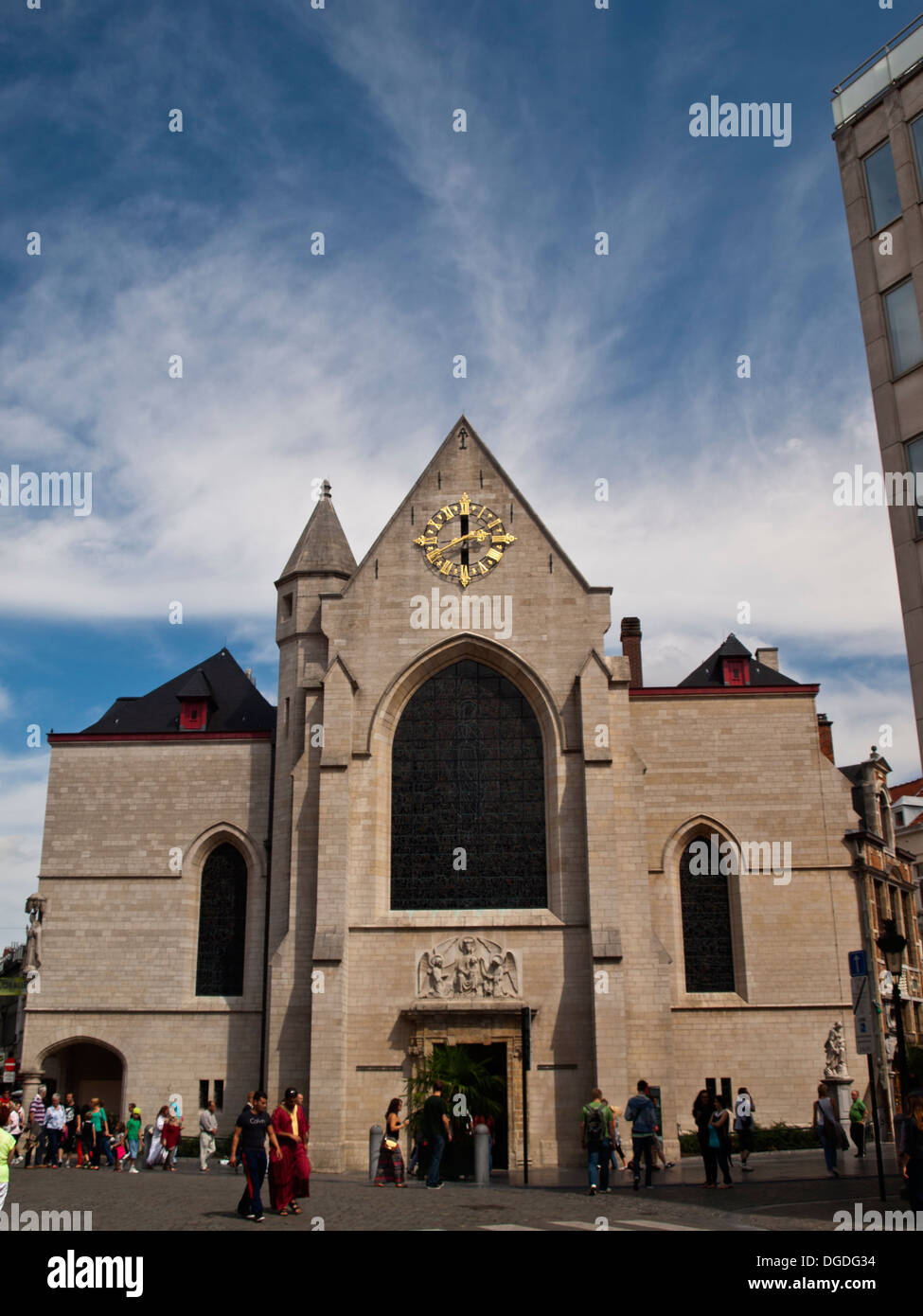 Saint-Nicolas church facade Stock Photo - Alamy