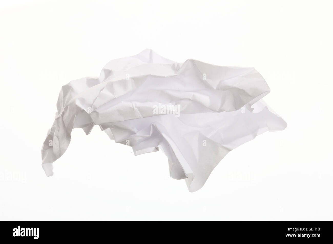 Crumpled paper isolated on white background Stock Photo - Alamy