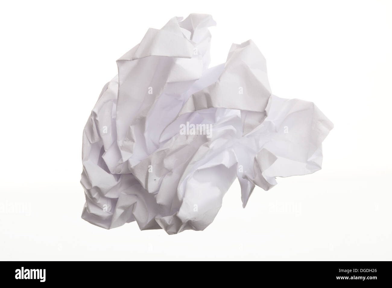 Crumpled paper isolated on white background Stock Photo - Alamy
