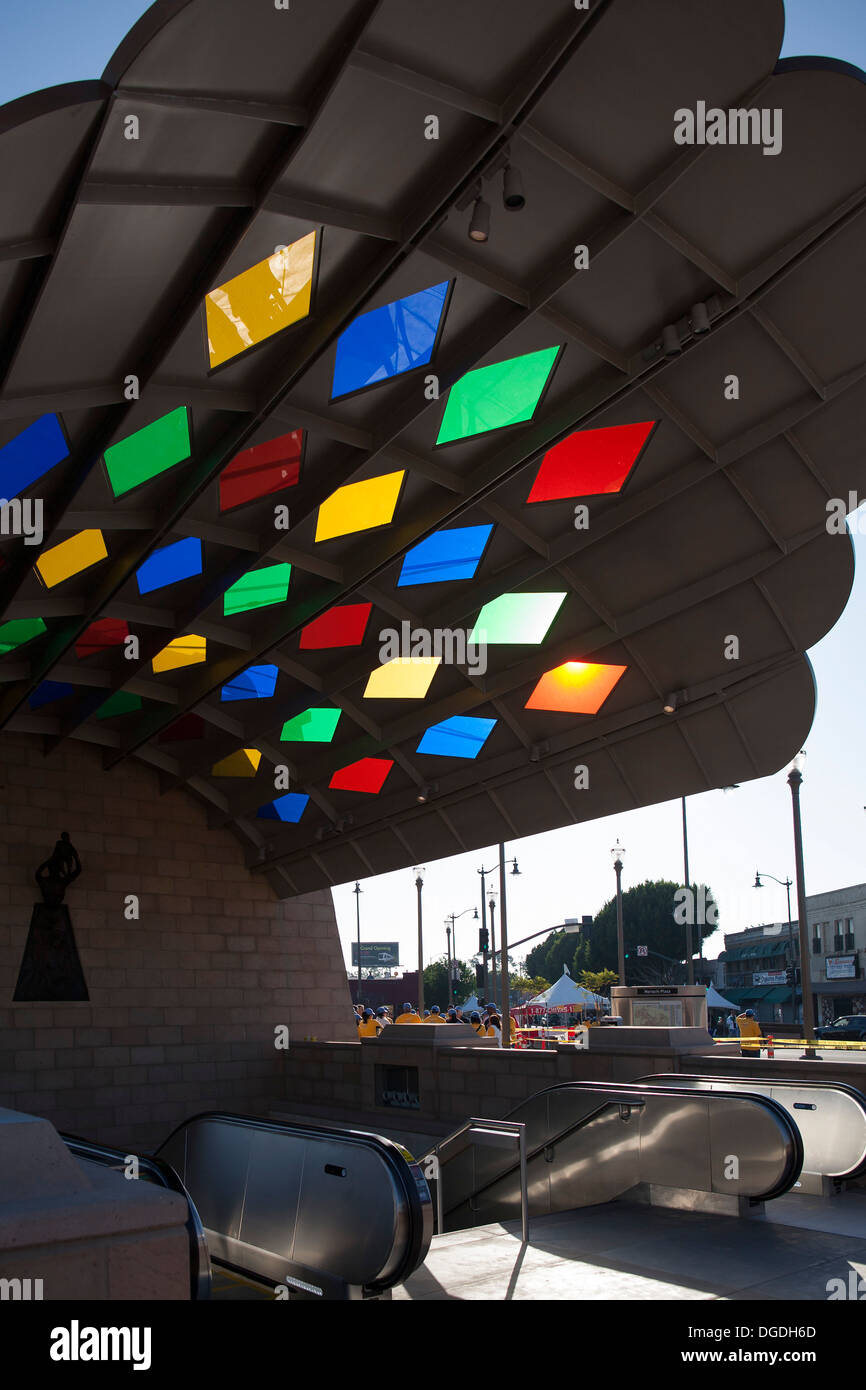 Metro Gold Line Station entrance and artwork Stock Photo - Alamy
