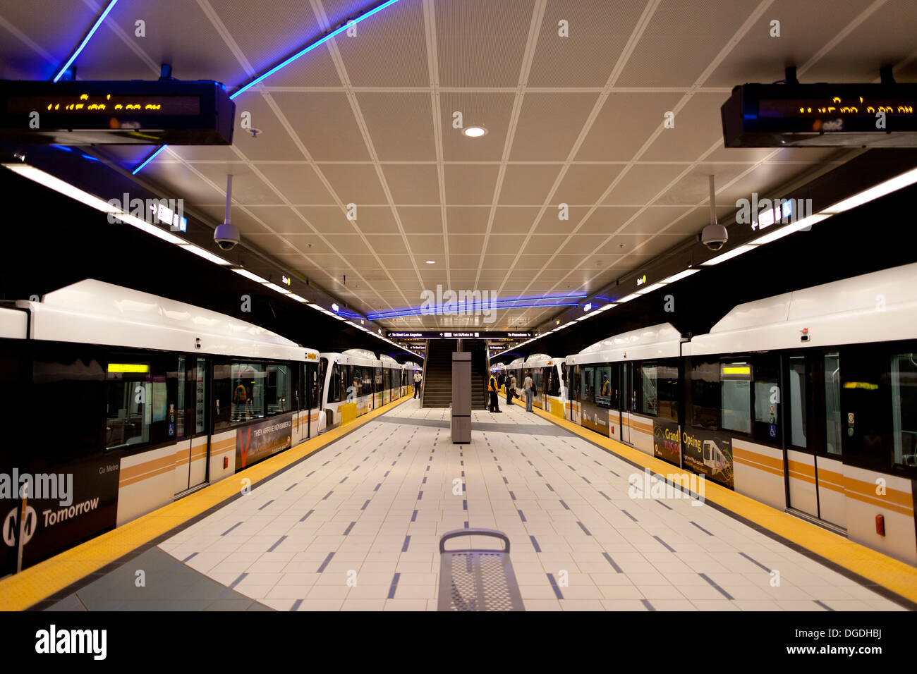 Underground station, Los Angeles Gold Line Train Stock Photo - Alamy