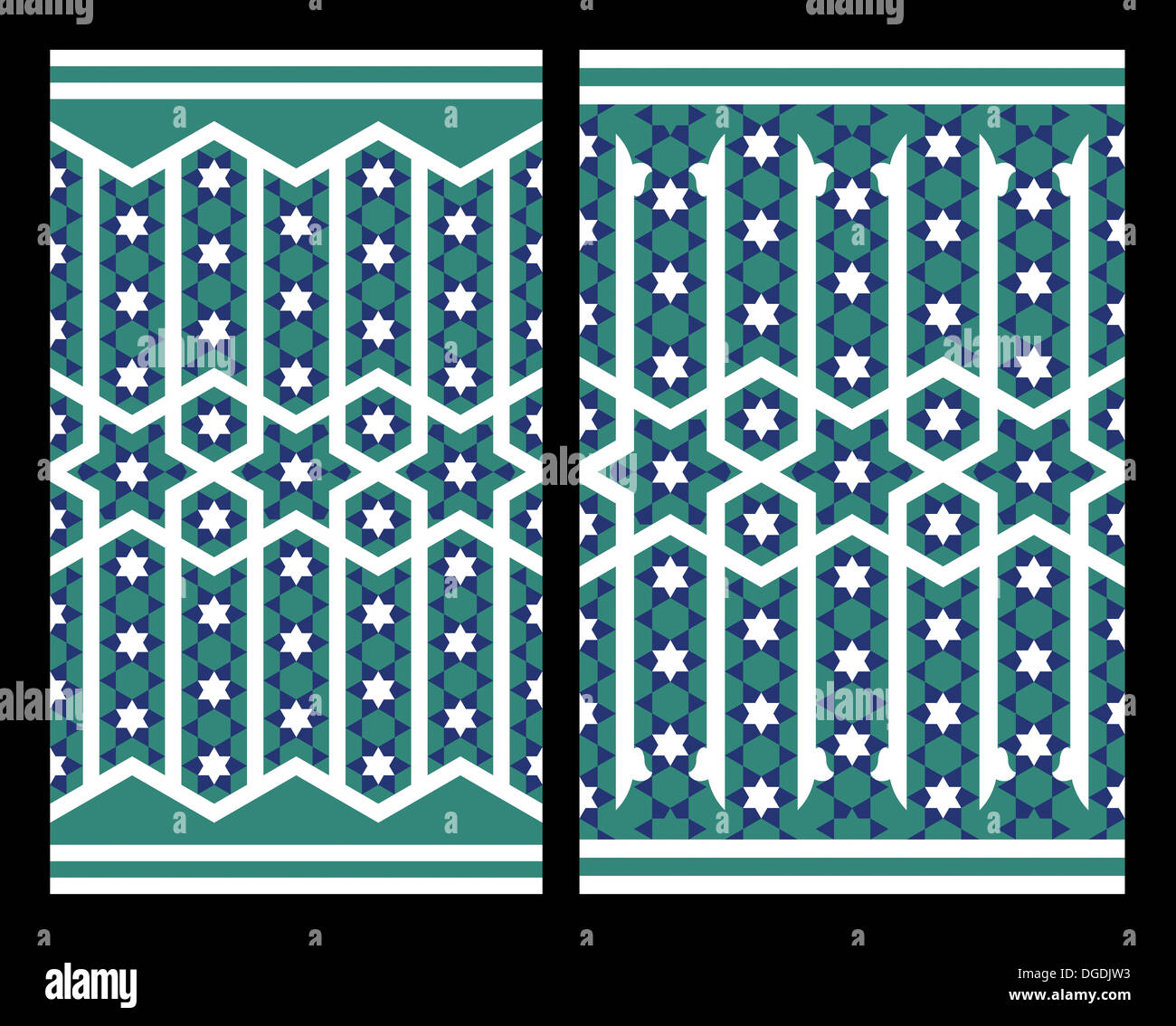 Set of Arabic Seamless Borders Stock Photo - Alamy