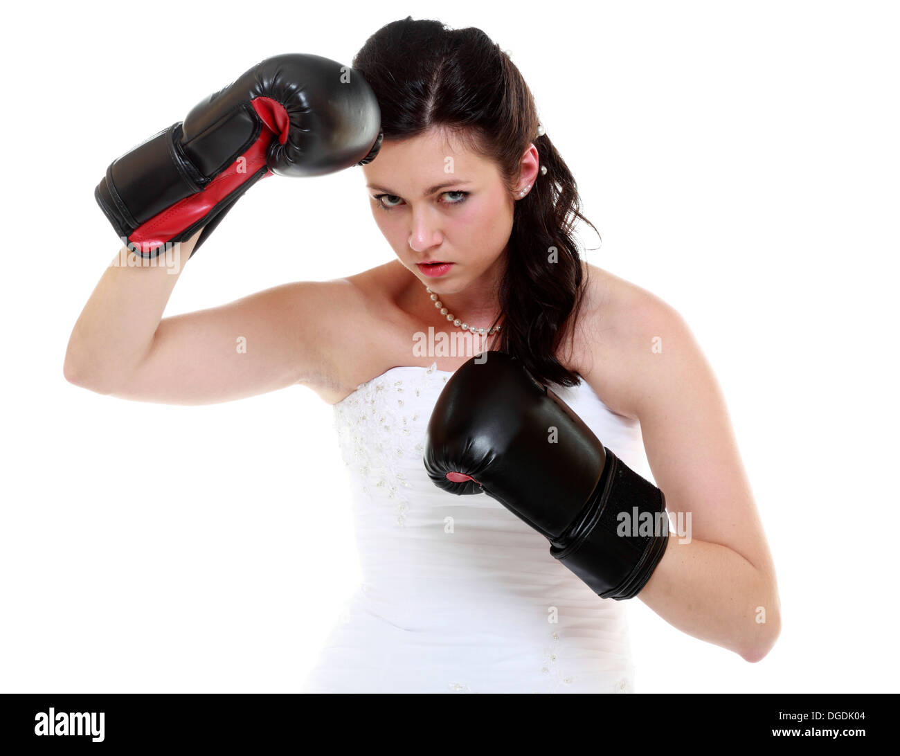 Bride in boxing gloves hi-res stock photography and images - Alamy