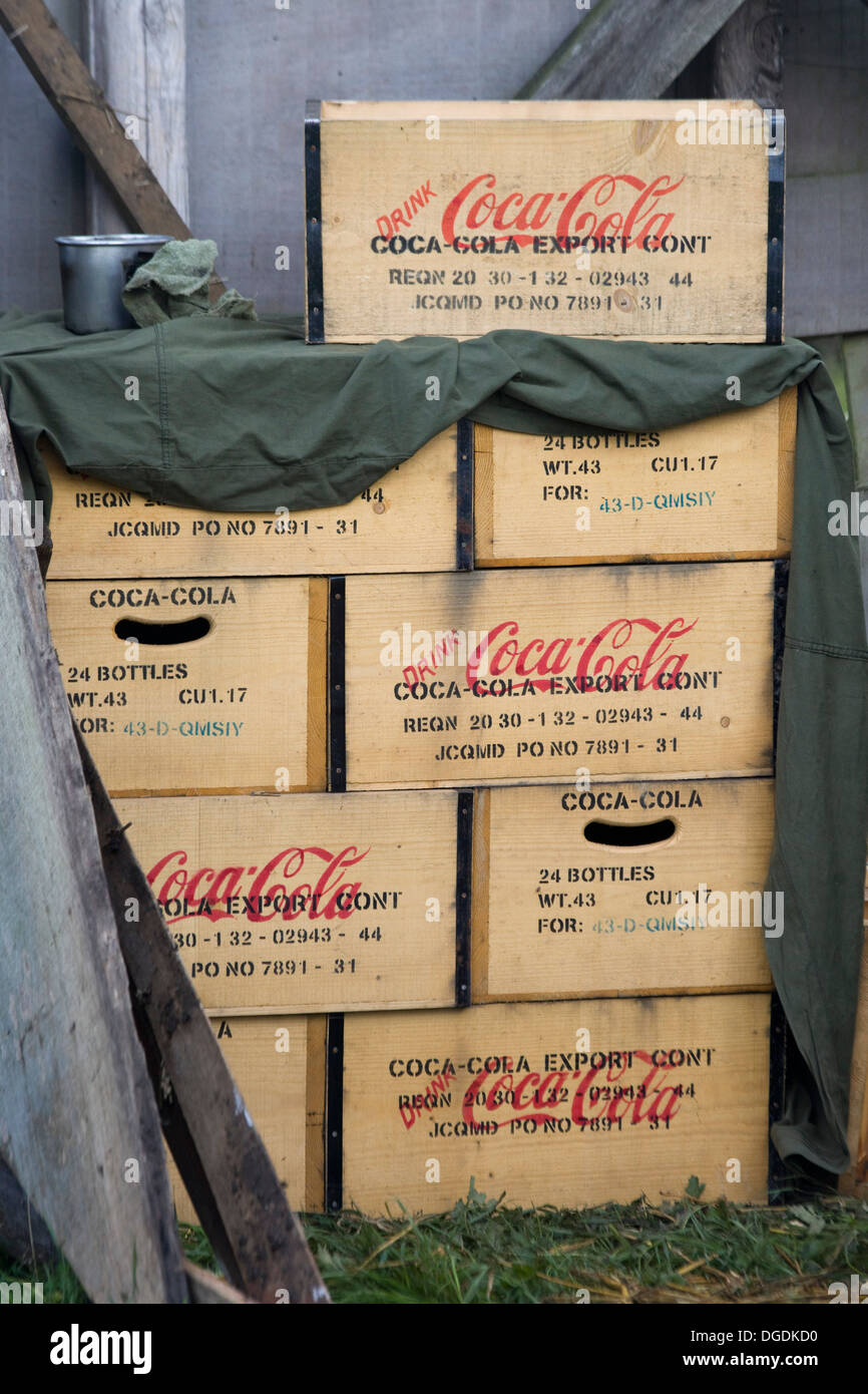 coca cola wooden Export Creates Stock Photo - Alamy