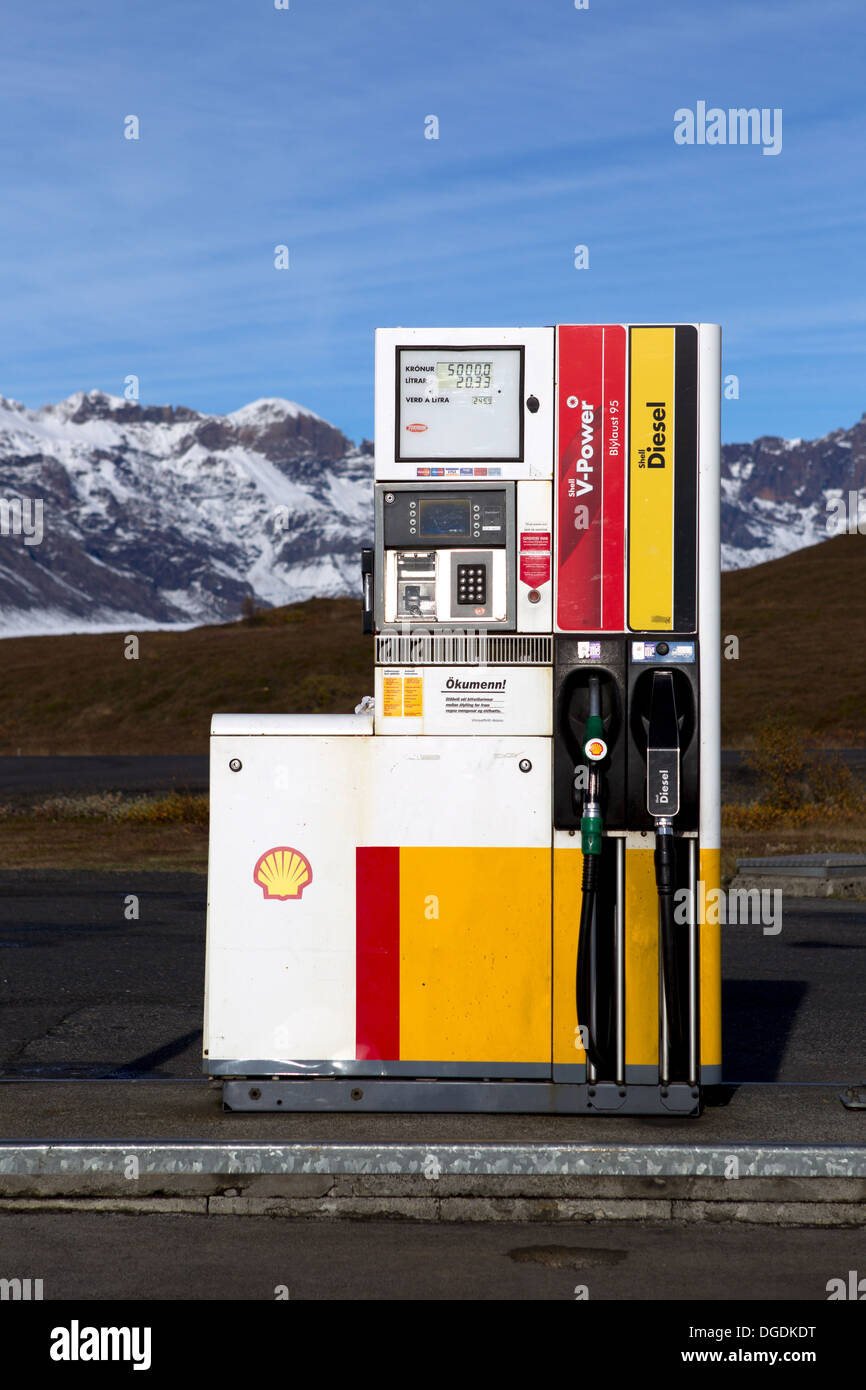 Fuel pump in Iceland Stock Photo - Alamy
