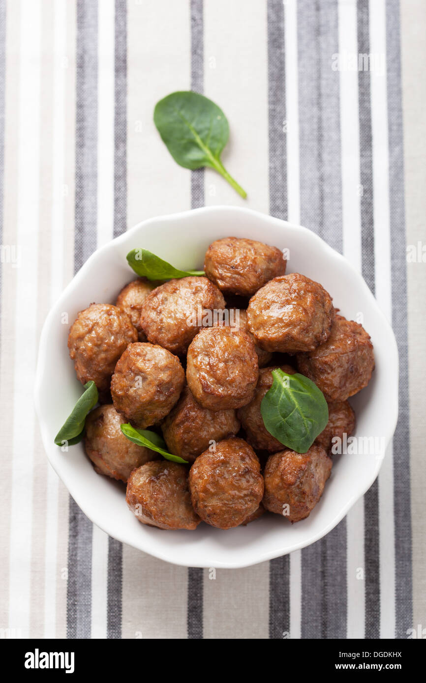 meatballs in bowl Stock Photo - Alamy