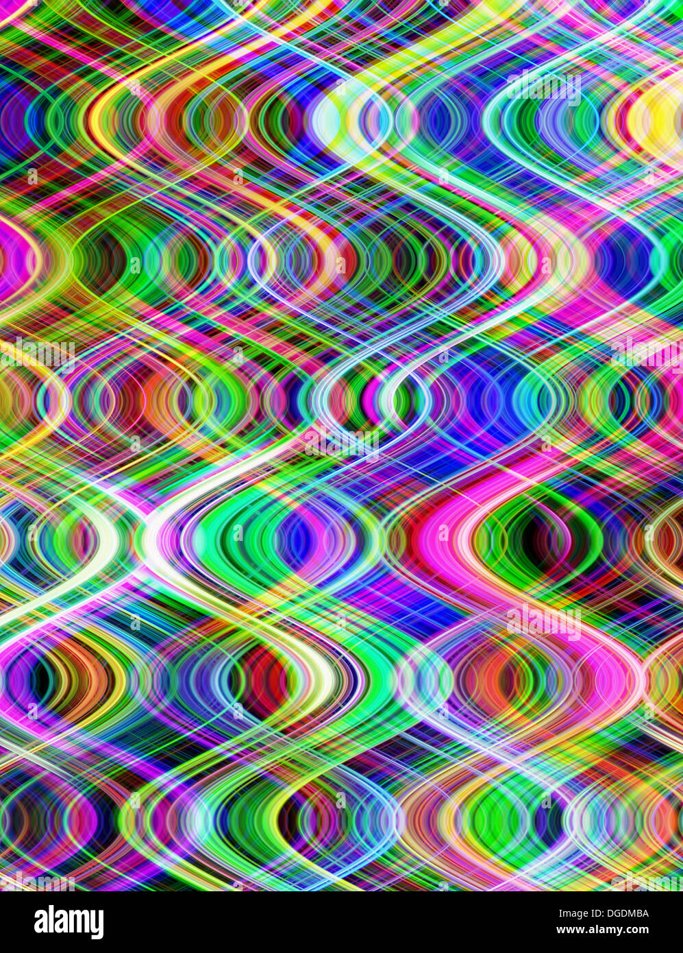 Multicoloured digital vertical waves pattern abstract illustration ...