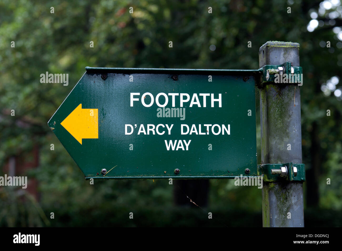 D`Arcy Dalton Way footpath sign Stock Photo - Alamy