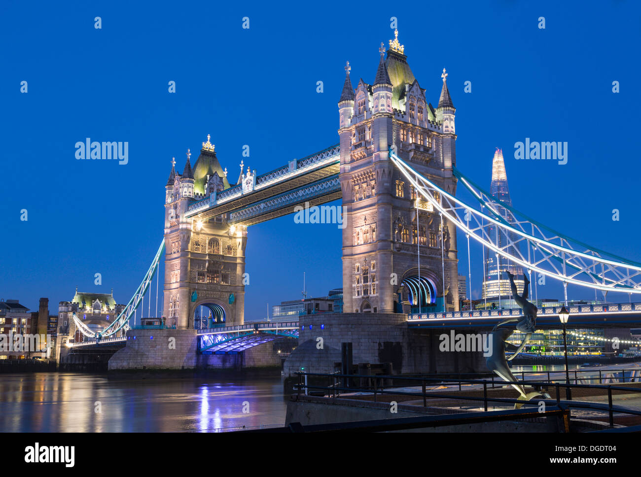 Tower Bridge and The Shard at twilight London Stock Photo - Alamy