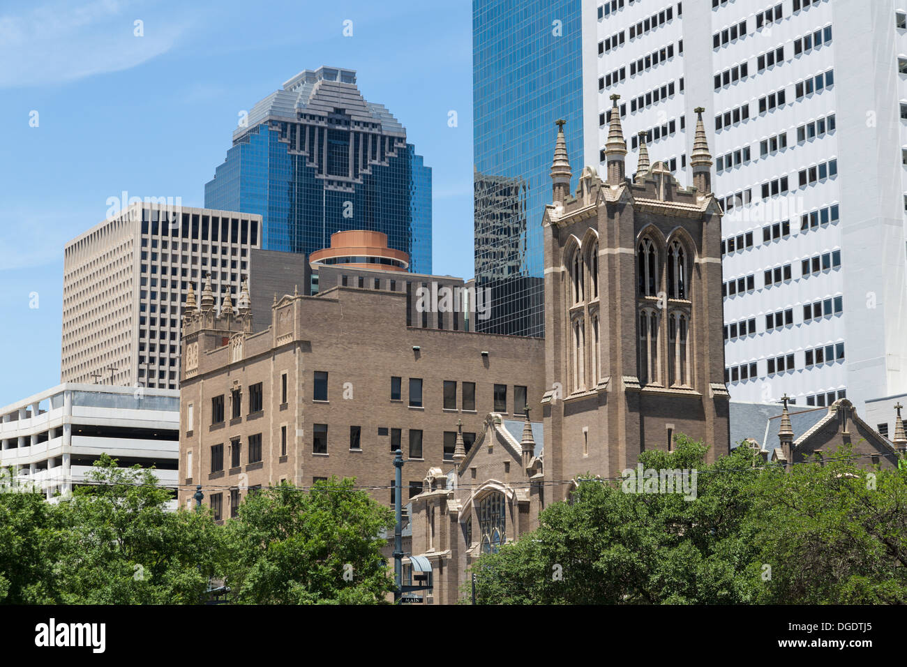 First United Methodist Church Main Street Houston Texas Stock Photo - Alamy