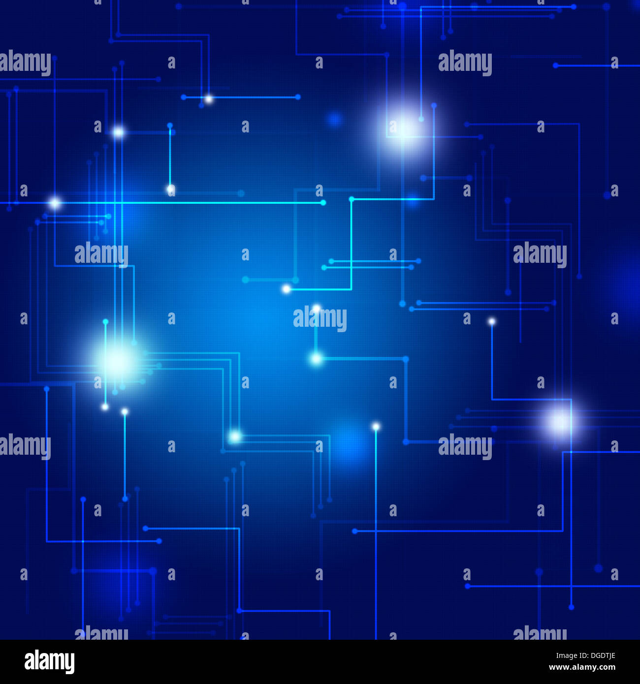 abstract digital technology lines on blue background Stock Photo - Alamy