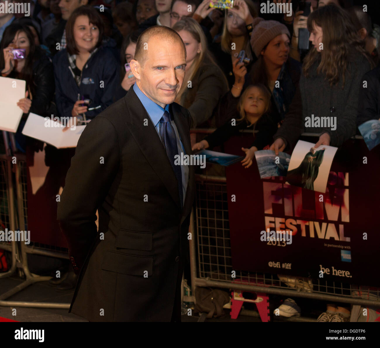 Actor Ralph Fiennes attending premiere of The Invisible Woman at London ...