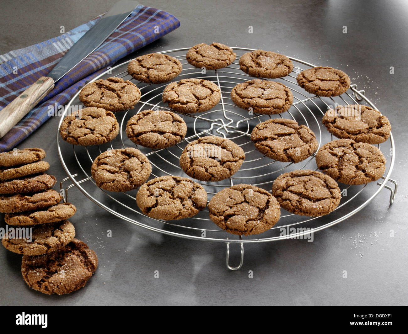 Vegetarian spicy ginger snappers biscuits hi-res stock photography and ...