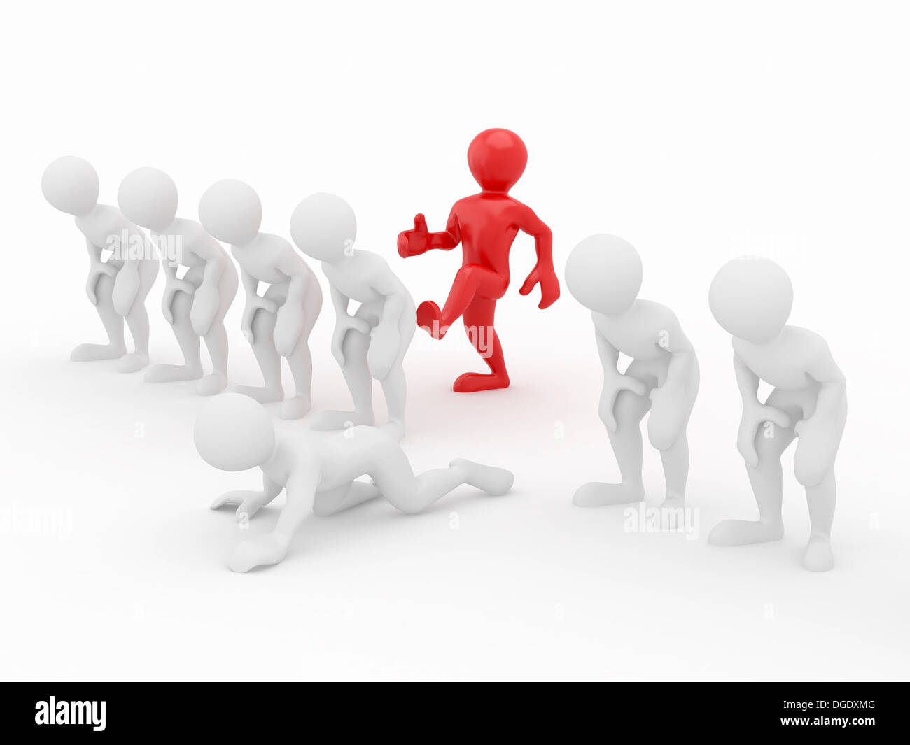 Motivational kick up the ass on white isolated background. 3d Stock ...