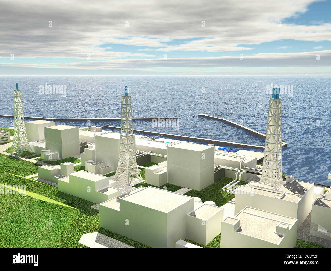 Building construction nuclear plant 3d hi-res stock photography and ...