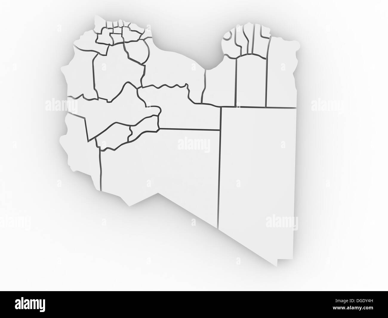 Three-dimensional map of Australia on white isolated background. 3d ...