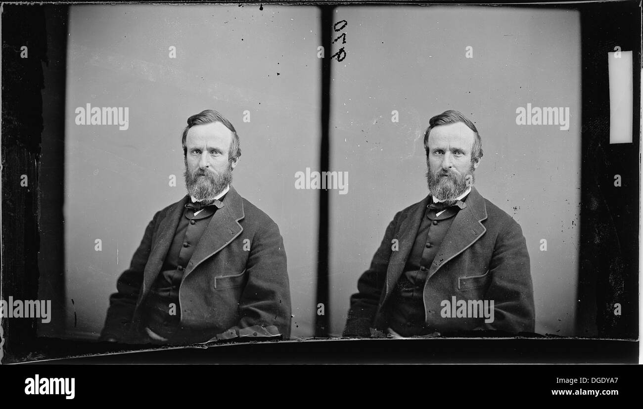 A portrait of Rutherford B. Hayes, the 19th President of the United ...