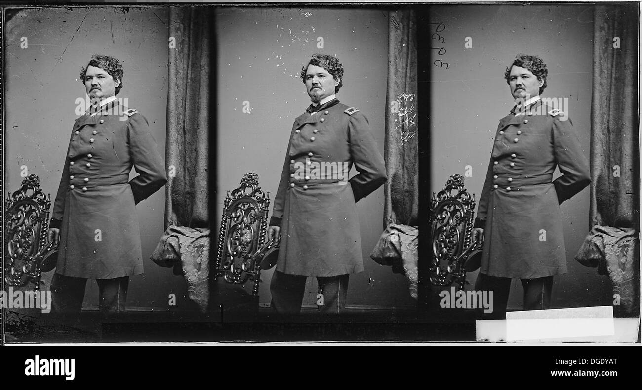 This formal portrait features General Samuel D. Sturgis, a Union ...