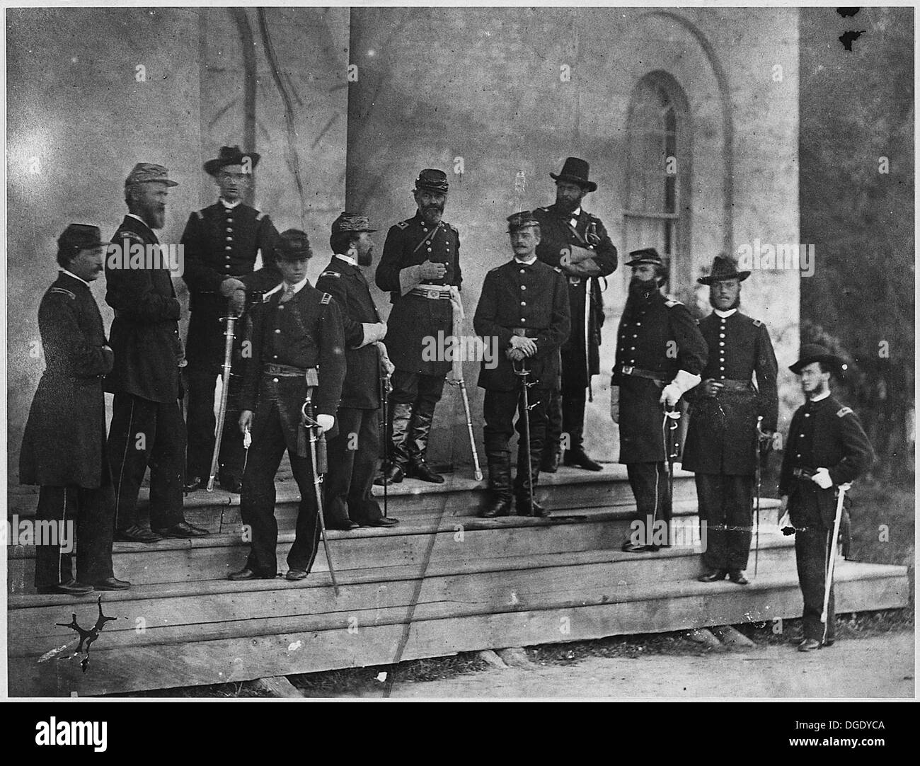 This photograph captures General Samuel P. Heintzelman and his staff on ...