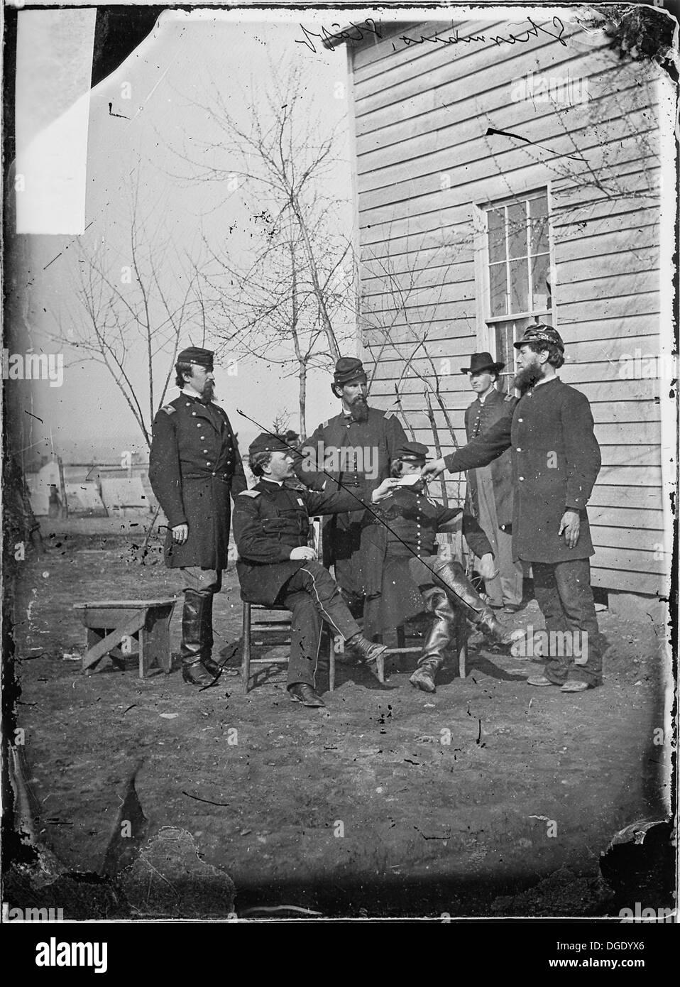 A historical photograph featuring General William T. Sherman and his ...