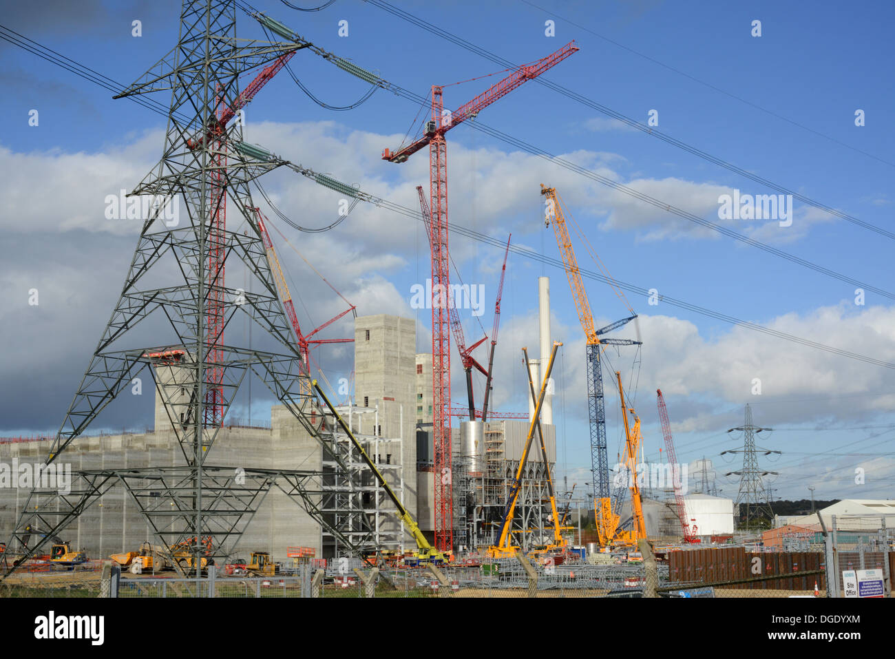 Power line crane construction hi-res stock photography and images - Alamy