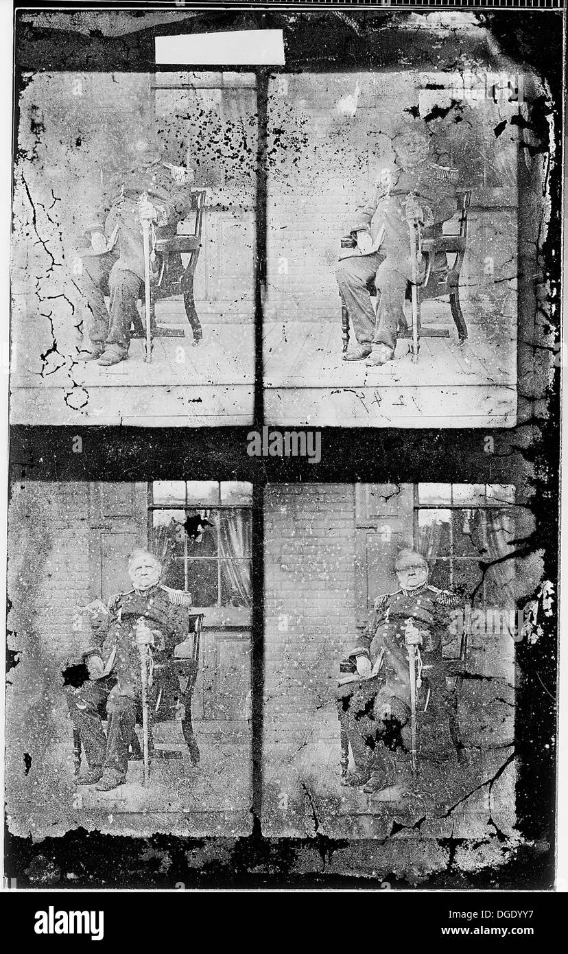 General Winfield Scott, known as 'Old Fuss n' Feathers,' is portrayed ...