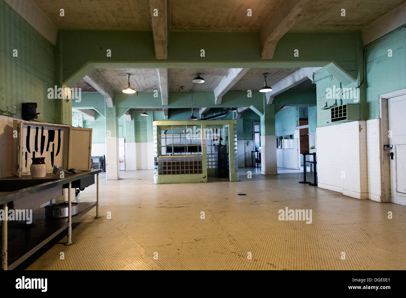Kitchen, Alcatraz Prison, San Francisco Bay, California, USA Stock ...