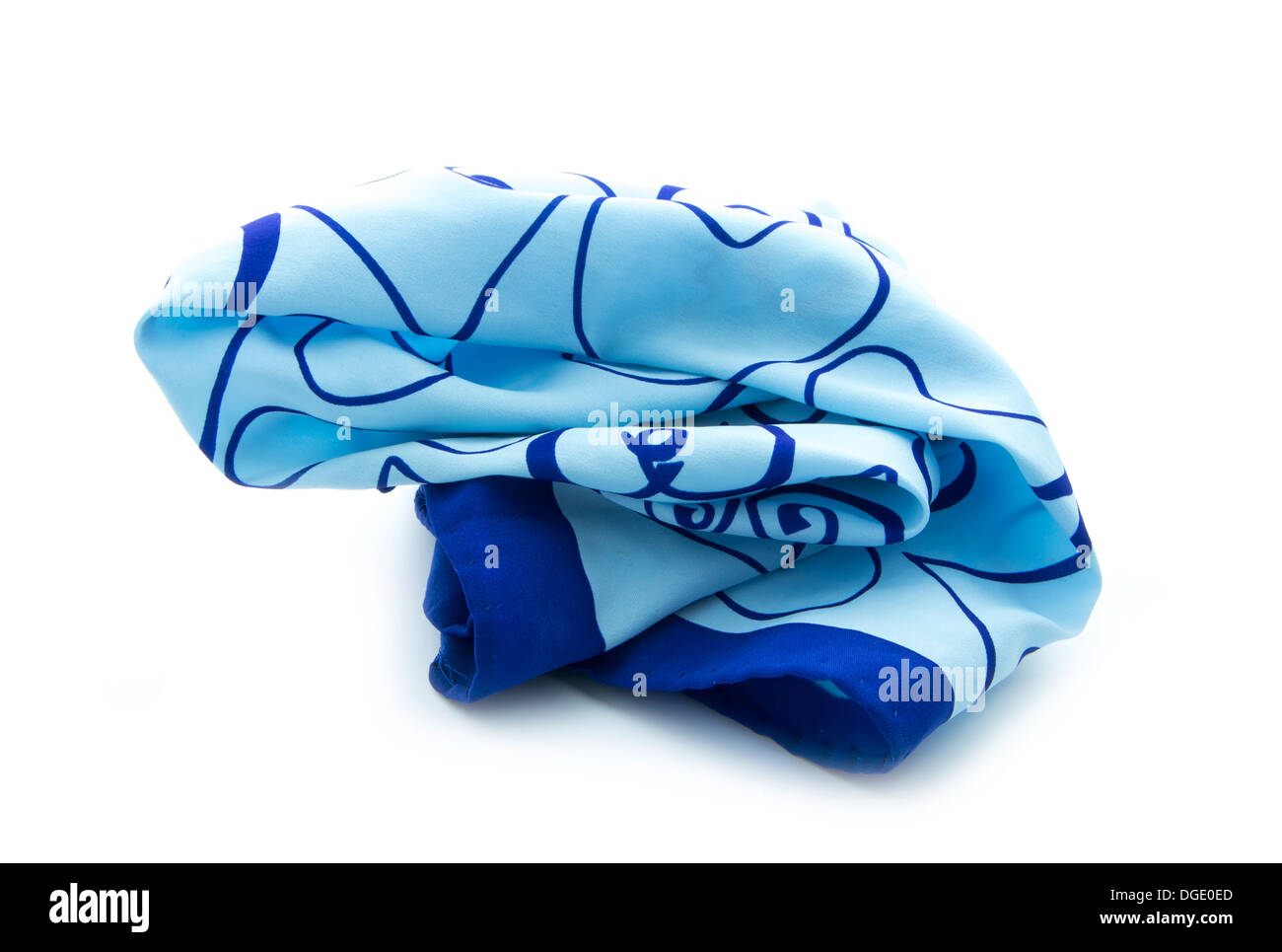 blue scarf isolated on white background Stock Photo - Alamy